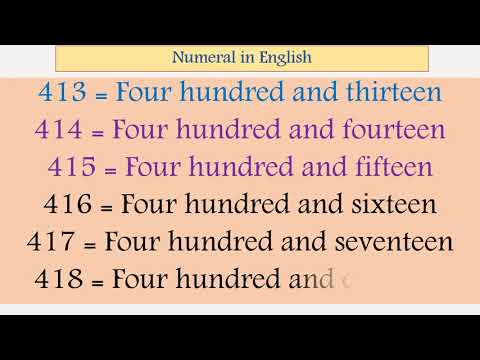 English Numbers 401 – 500 in words | spellings ...