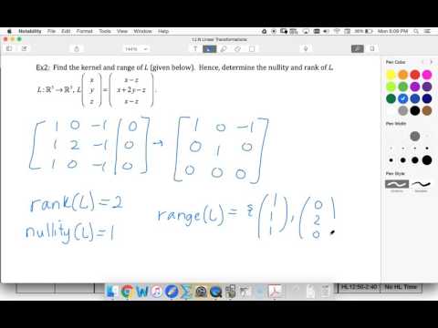 1.6 Ex2 Finding kernel and range
