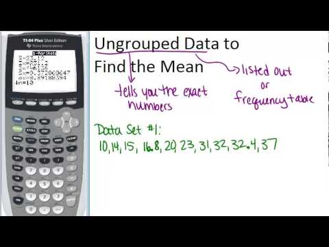 Ungrouped Data to Find the Mean: Lesson (Basic Probability and Statistics Concepts)