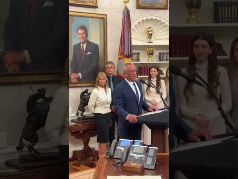 Robert F. Kennedy sworn in as Health & Human Services Secretary at The Oval Office with Donald Trump