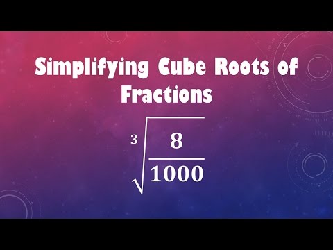 Simplifying Cube Roots of Fractions: cube root (8/1000)