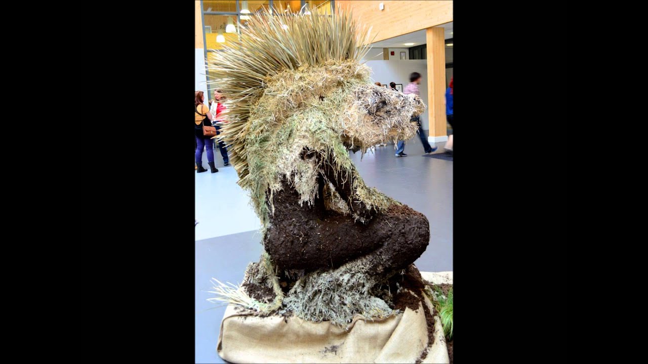 Large human/animal hybrid sculptures