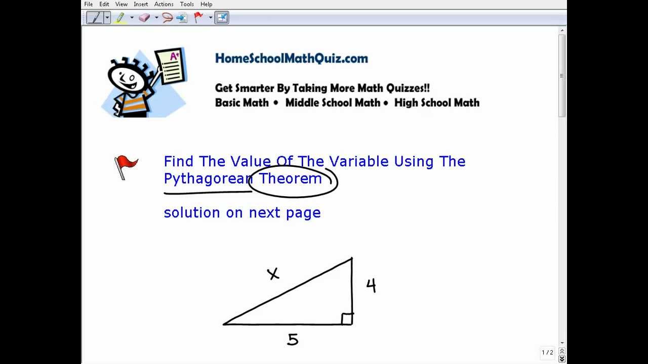 Homeschooler Try This Pythagorean Theorem Problem