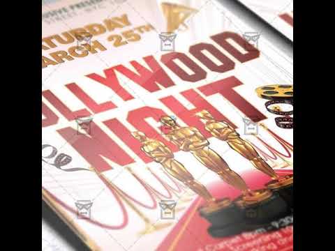 Hollywood Night - Club A5 Flyer Template