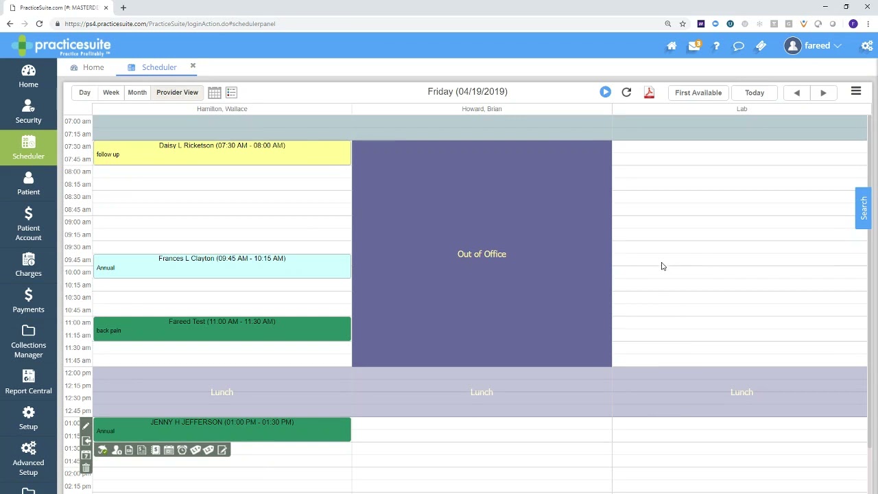 PracticeSuite: Software Demonstration