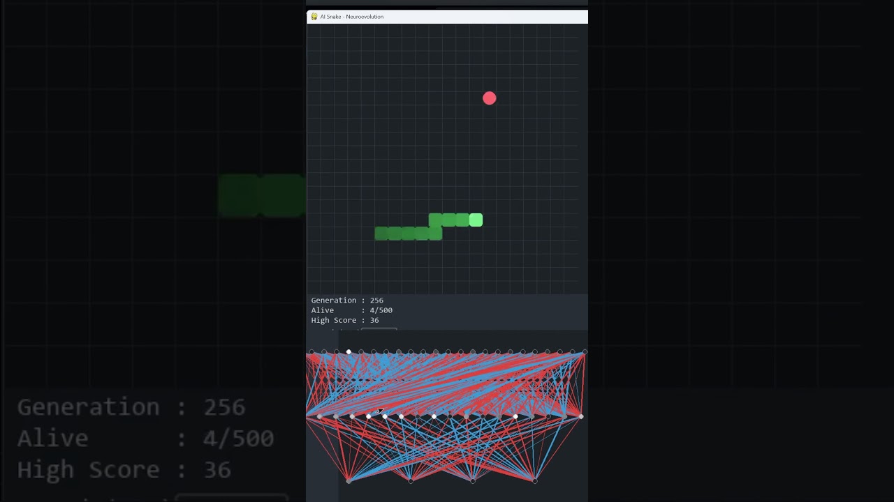 i make AI snake game. #ai #aisnake #snakeai #game