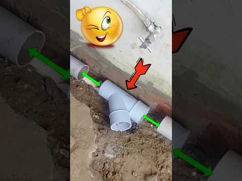 How to y tee PVC fix pipe fitting! Drainage pipe!#plumber#plumbing #shorts