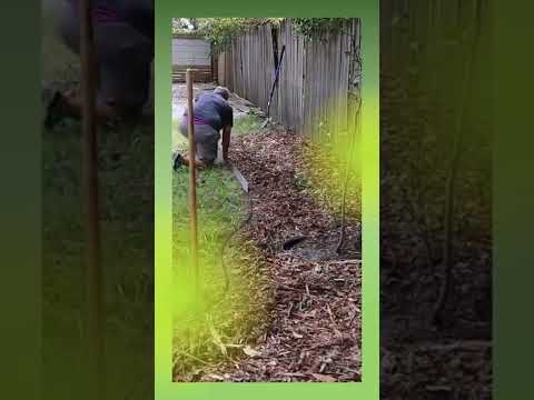 Installing metal landscape edging project