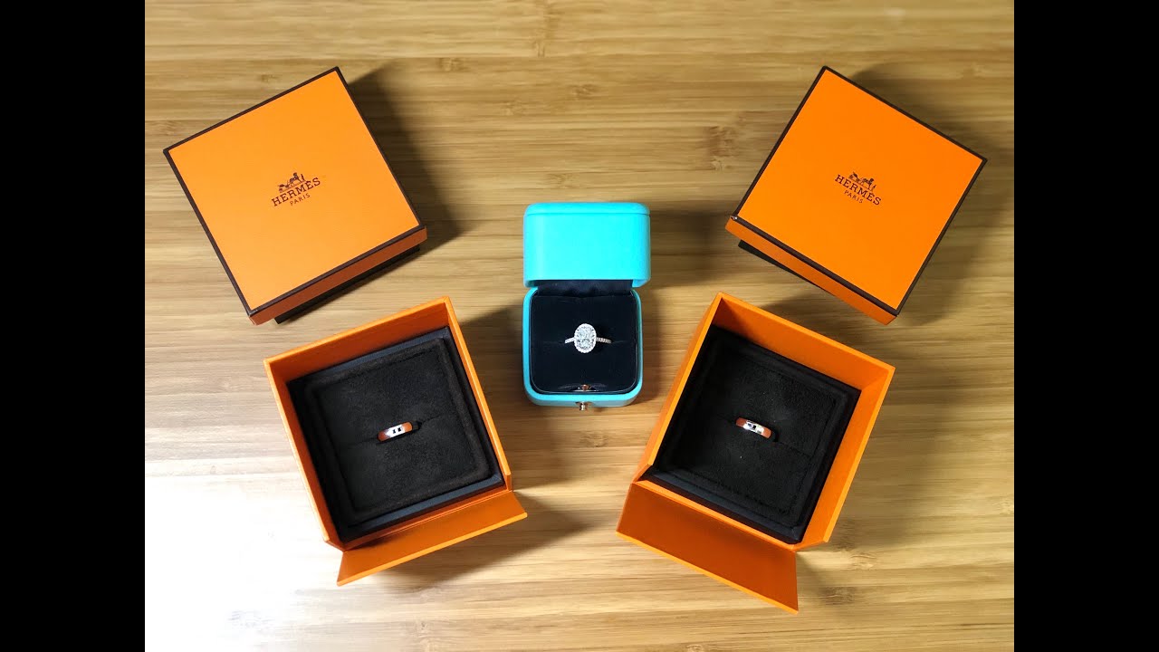 Hermes Wedding Bands Review💍 ft. Tiffany Soleste Engagement Ring & Hermes Mini Constance 18