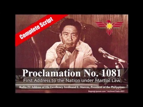 AF-001: Proclamation No. 1081 (Complete Script)