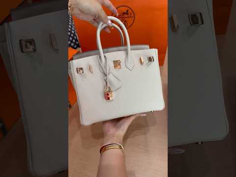 New Fav 💼 Hermes Birkin 25 Craie with Rose Gold HW unboxing #lvlovercc #shorts #birkin25