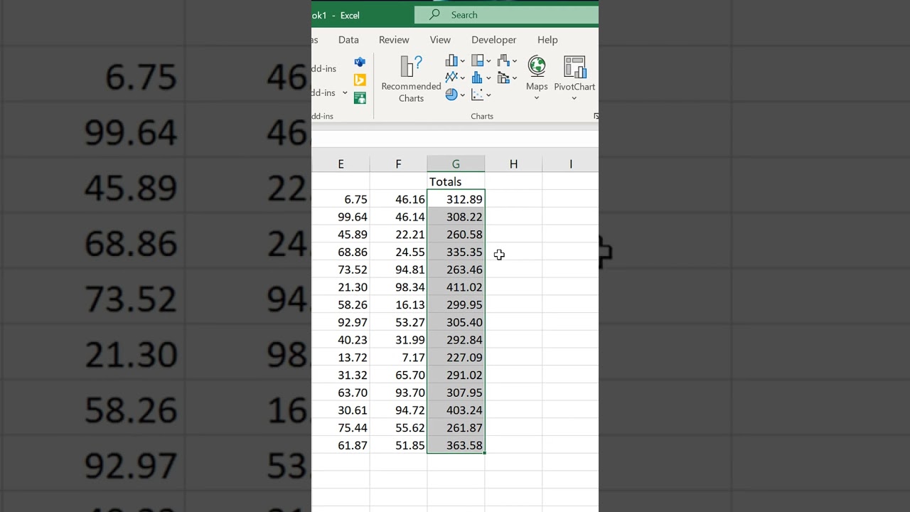How to quickly sum up the results of multiple rows or columns in an Excel spreadsheet