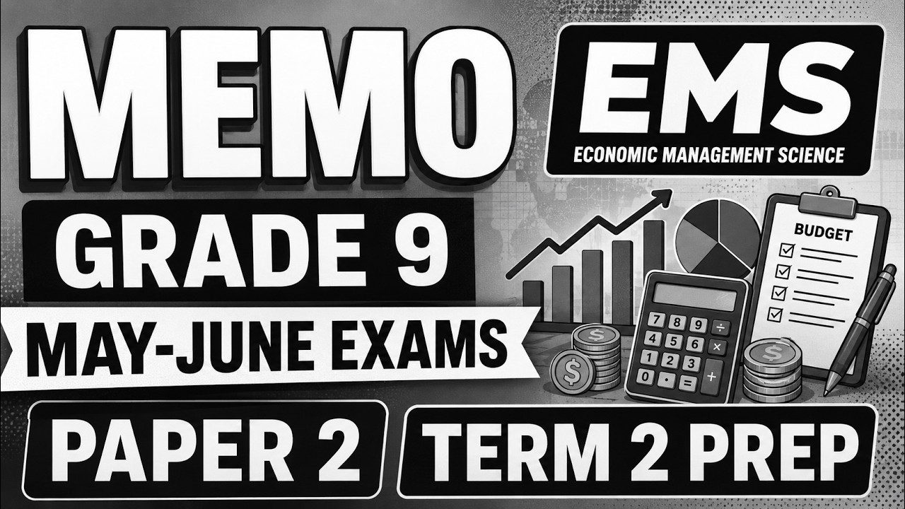 MEMO EMS Grade 9 MAY-JUNE EXAMS PAPER 2 TERM 2 GRADE 9 EMS THUNDEREDUC, ECONOMIC MANAGEMENT SCIENCE