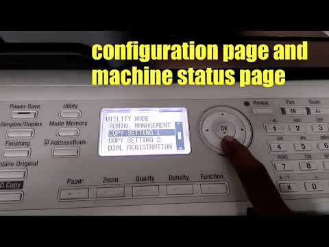 Configuration page and machine status page print on Konica Minolta bizhub 266- PMC