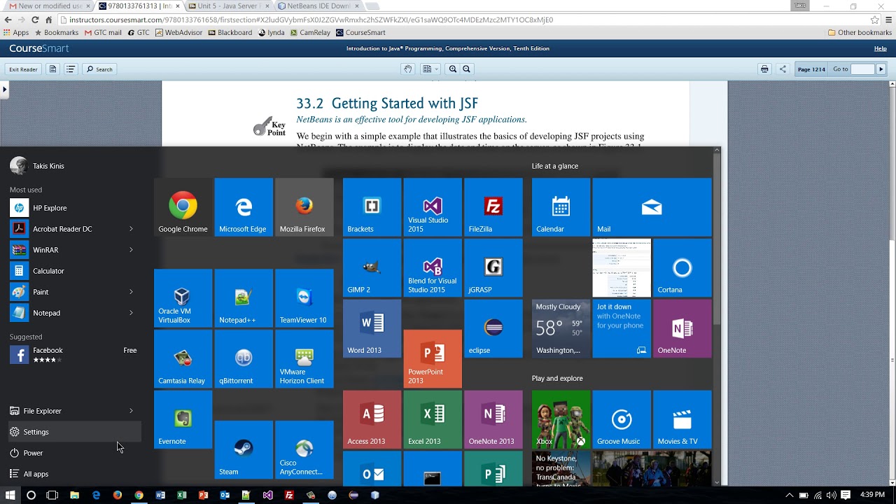 Java Programming 2 - Chapter 33 JSF part 1 - Fall 2015