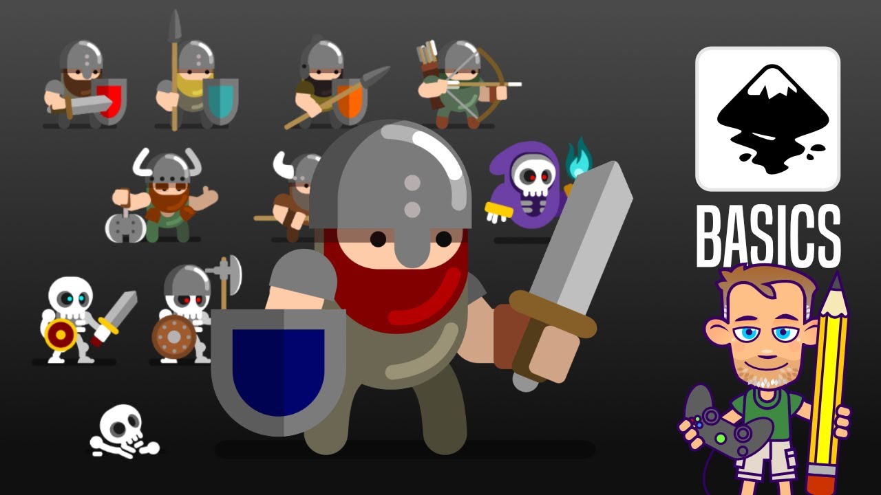 Inkscape Tutorial - Creating Game Characters using simple shapes