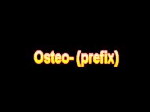 What Is The Definition Of Osteo prefix