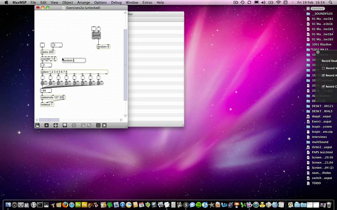 Max MSP Tutorial 02a1: Simple Melody Generation [1]