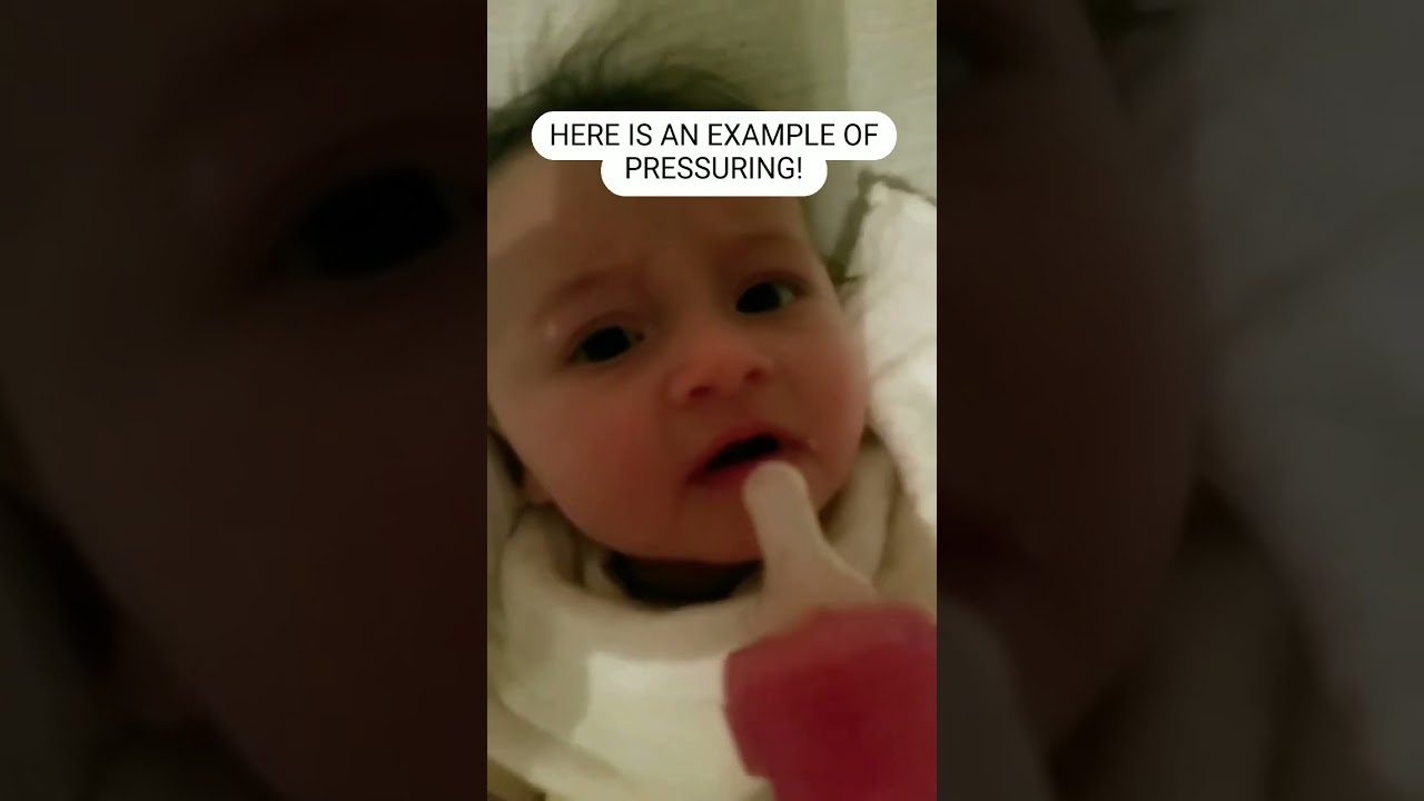 Here is an example of pressuring a baby to feed (ebook in description)