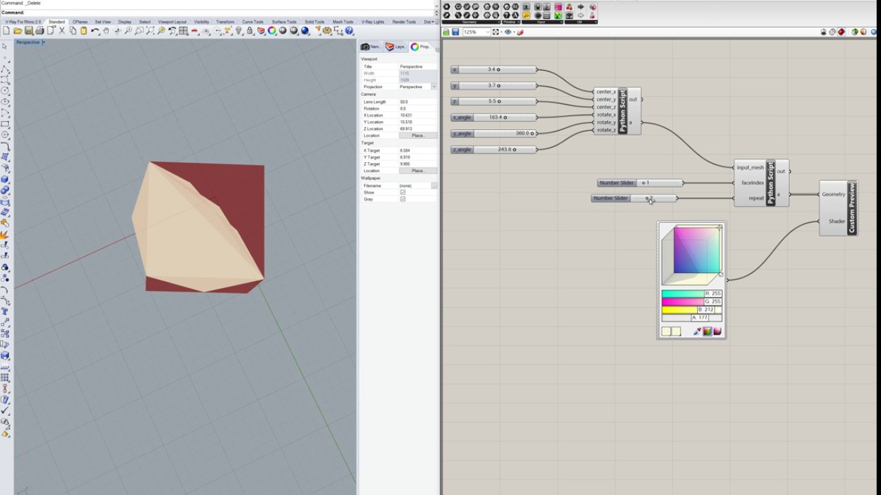 recursive mesh -grasshopper, python