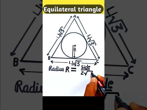 A circle inside an Equilateral triangle || Find radius of circle R ||@Sky Struggle Education #short