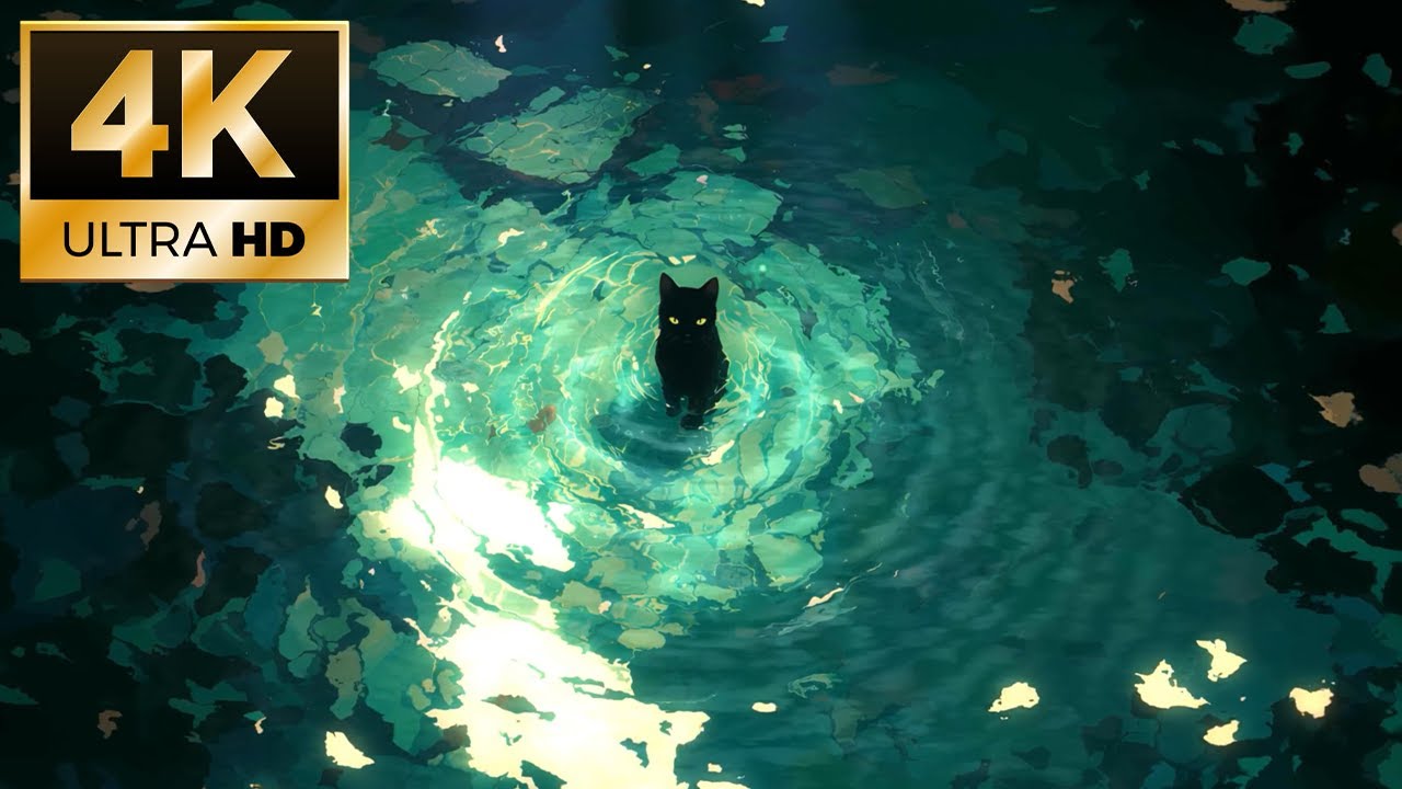 Cat In The Swamp Live Wallpaper 4K | Dark Animated Background