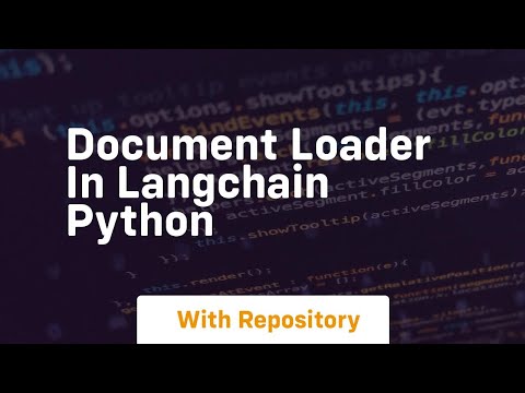 Document loader in langchain python