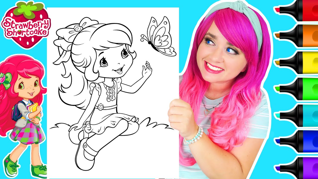 Coloring Strawberry Shortcake Butterfly Coloring Page | Ohuhu Art Markers