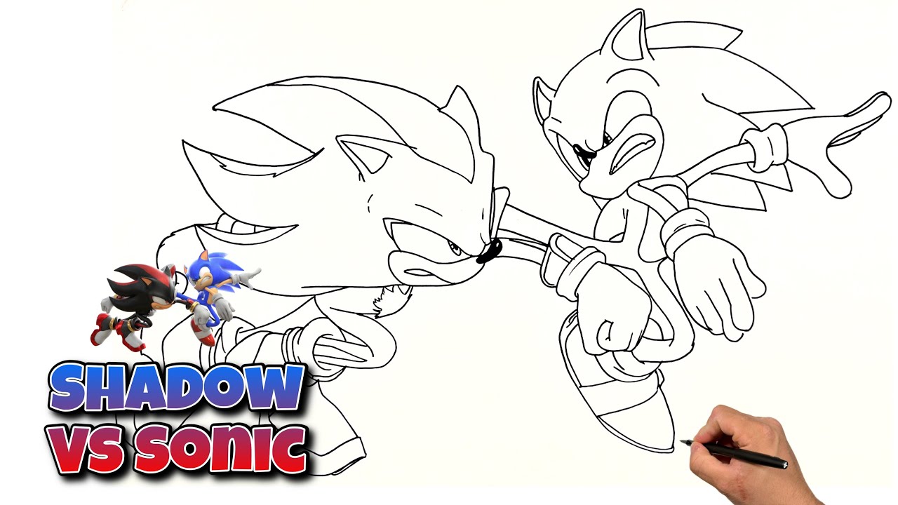 How To Draw SHADOW VS SONIC | SONIC 3 #sonicthehedgehog #shadowthehedgehog