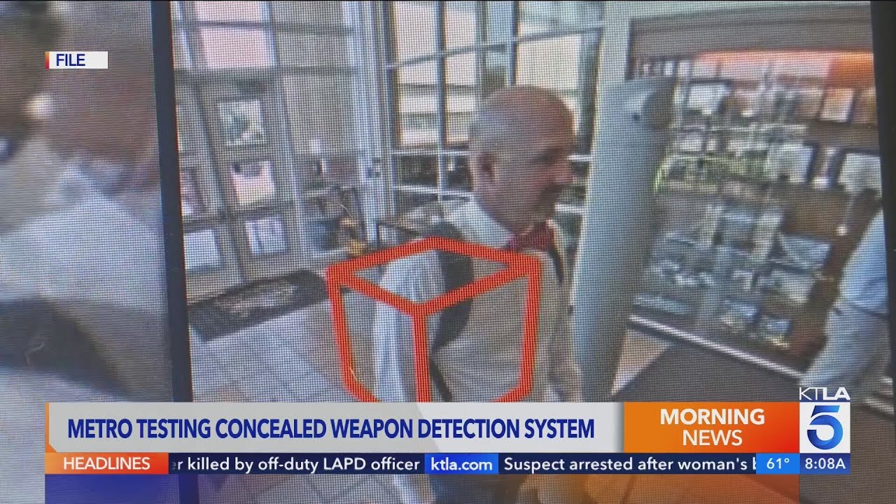 Metro testing concealed weapon detection system