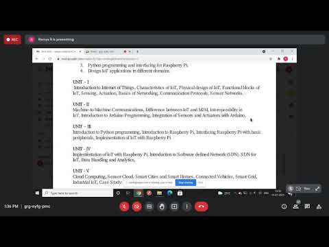 Fundamentals of Internet of Things(FIOT) Subject IOT Concepts Jntuh Lecture