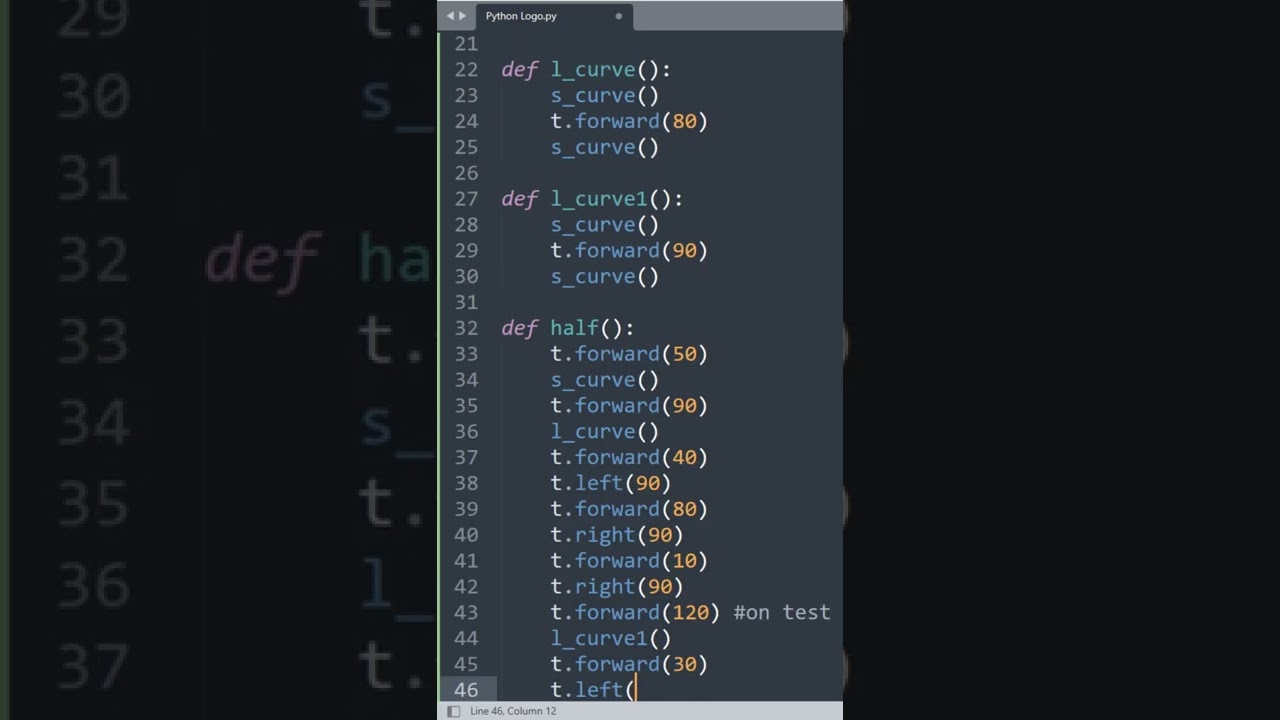 This is how you draw python logo