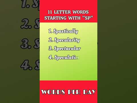 Unique 11 letter words starting with "SP" #englishlearners #englishlearning #youtubeshorts