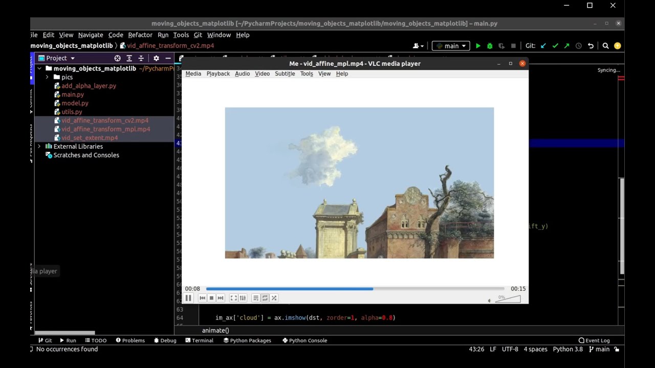 Moving objects in matplotlib animation