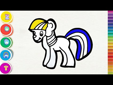 🐎Drawing and Coloring a Beautiful Horse
