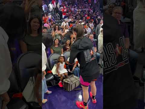 Caitlin Clark & Kobe Bryant's Family has a moment during WNBA All-Star Game | Indiana Fever