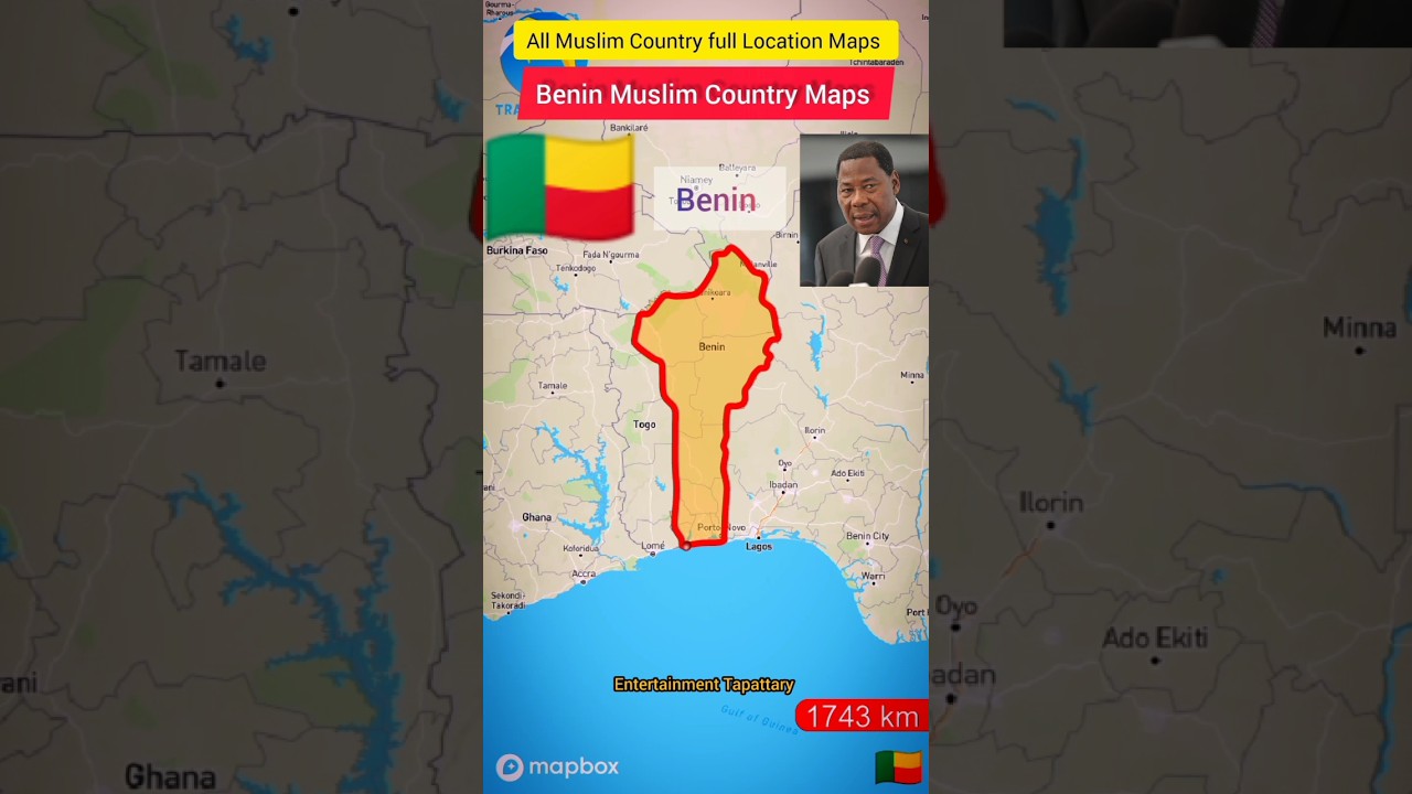 Benin Muslim Country 🇧🇯 #Map #short #benin #muslim #islam #viral #location #short#video