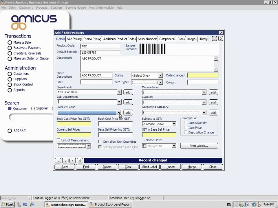 Basic Product Management in Amicus POS Part 1