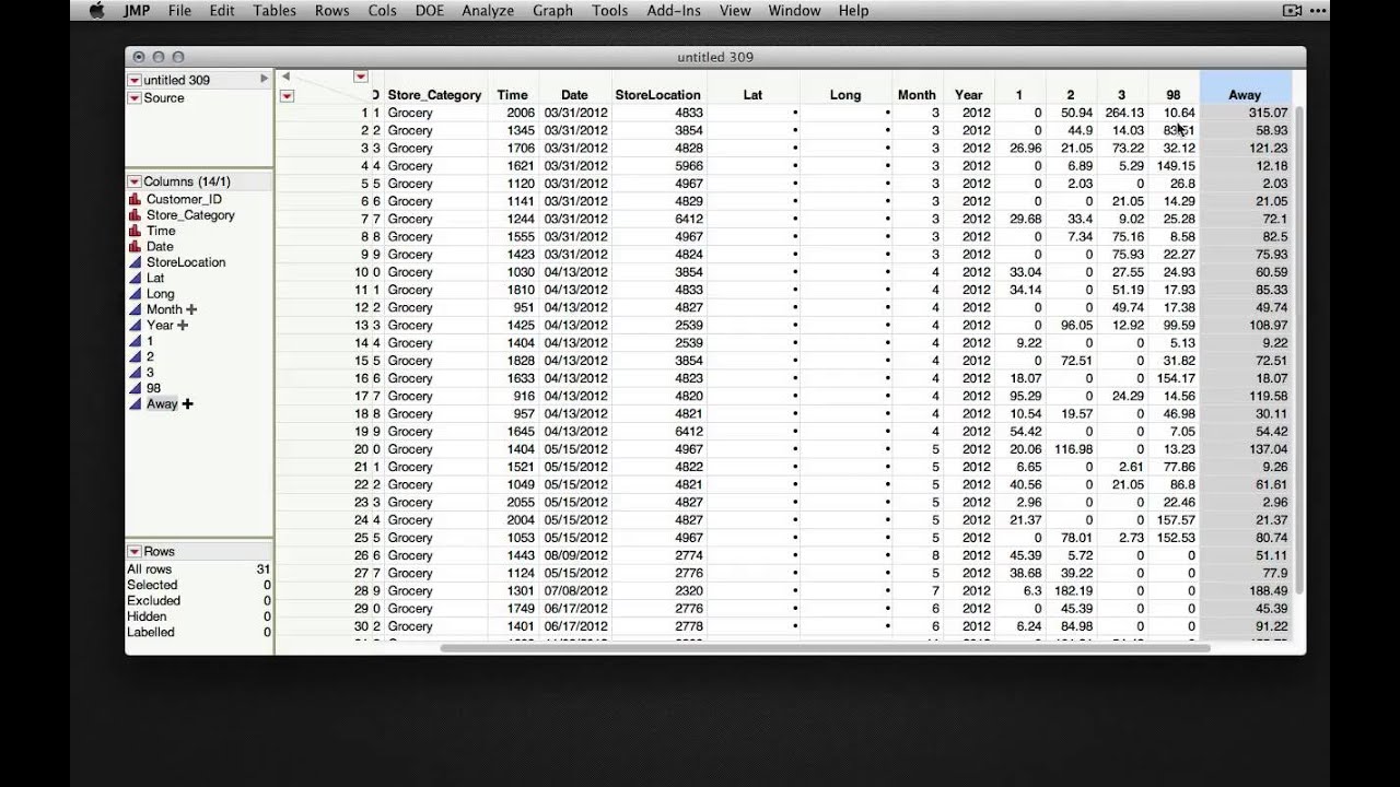Reshaping Some Sample Transactional Data