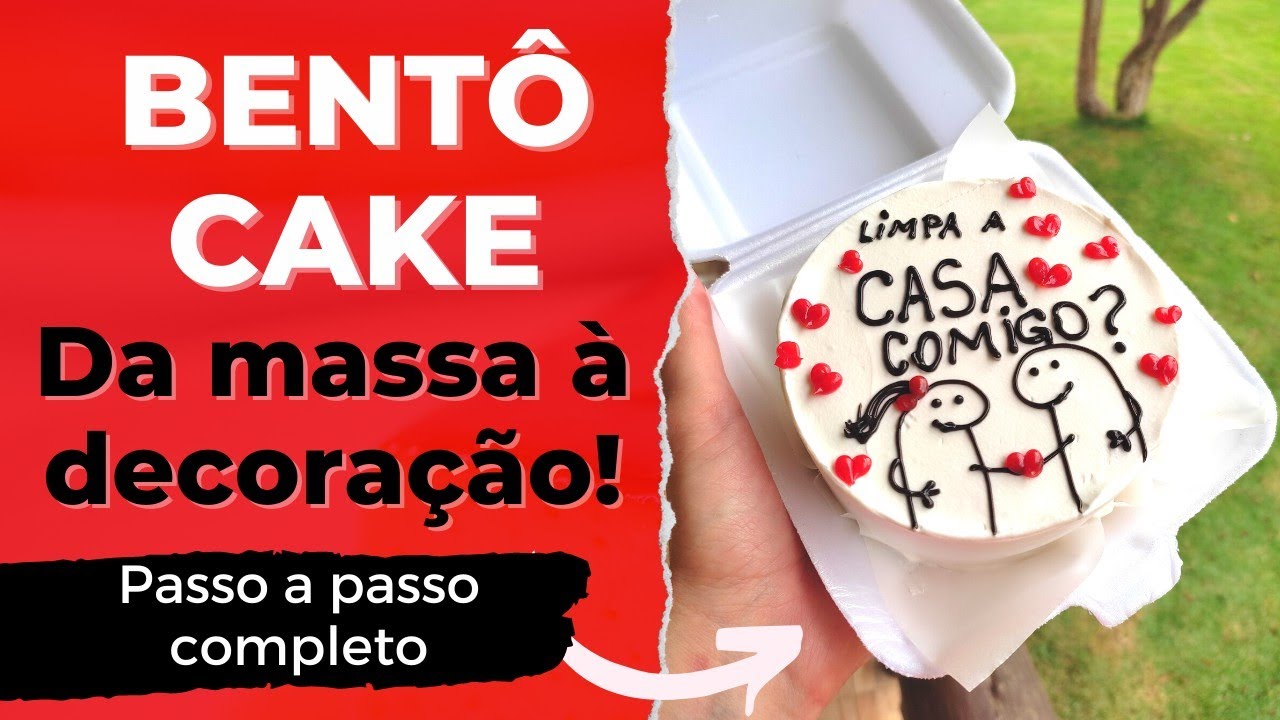 RECEITA DO BENTÔ CAKE ❤️ Aprenda  como fazer, da MASSA até a DECORAÇÃO 😍 Mini curso BENTÔ CAKE ‼️