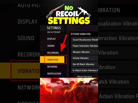 No Recoil Setting Only 1% Players Know π || Free Fire #shorts