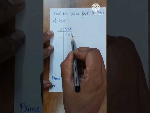 Find The Prime Factorization Of 850 - Maths / Division Method / Factors And Multiples / ๐๐๐