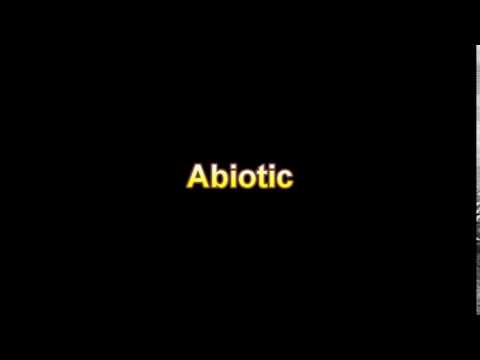 what is the definition of Abiotic (Medical Dictionary Online)