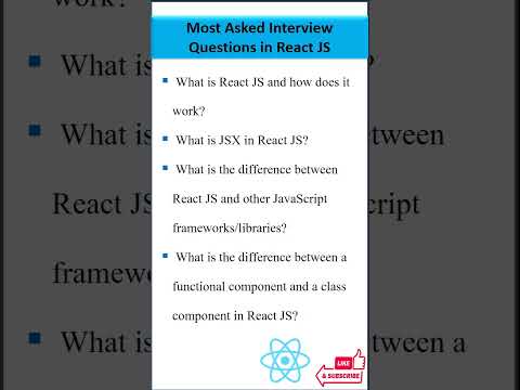 Most Important React JS Interview Questions #ReactJS