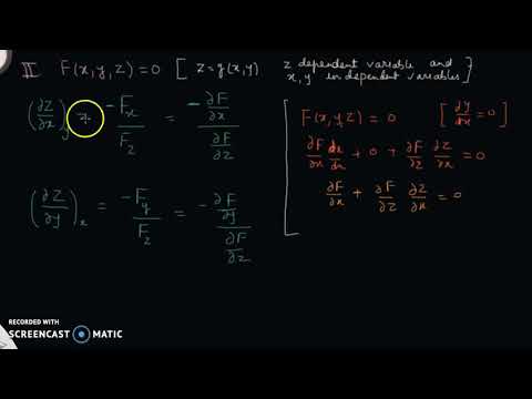 Partial derivative (Implicit functions)