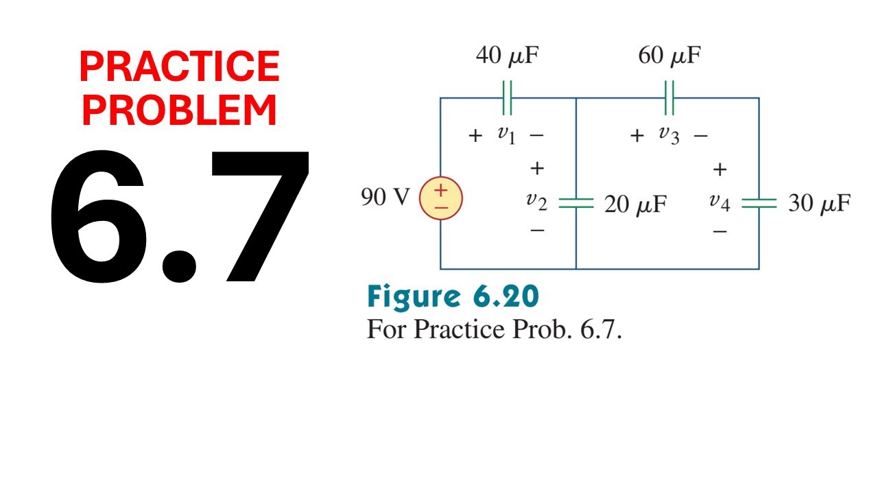 Practice Problem 6.7 (Sadiku) 5th Ed Find the voltage across each of the capacitors in Fig. 6.20.