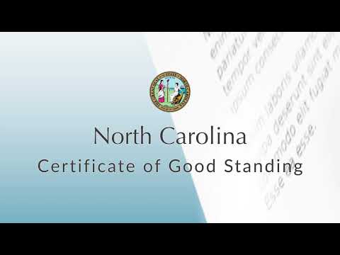 North Carolina - Certificate of Good Standing