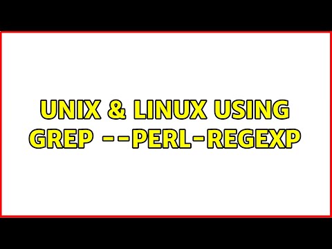 Unix & Linux: Using grep --perl-regexp