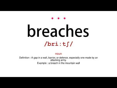 How to pronounce breaches - Vocab Today