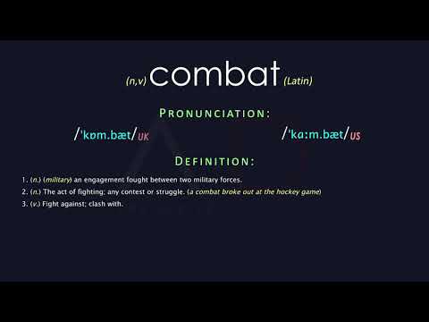 Combat Meaning And Pronunciation | Audio Dictionary